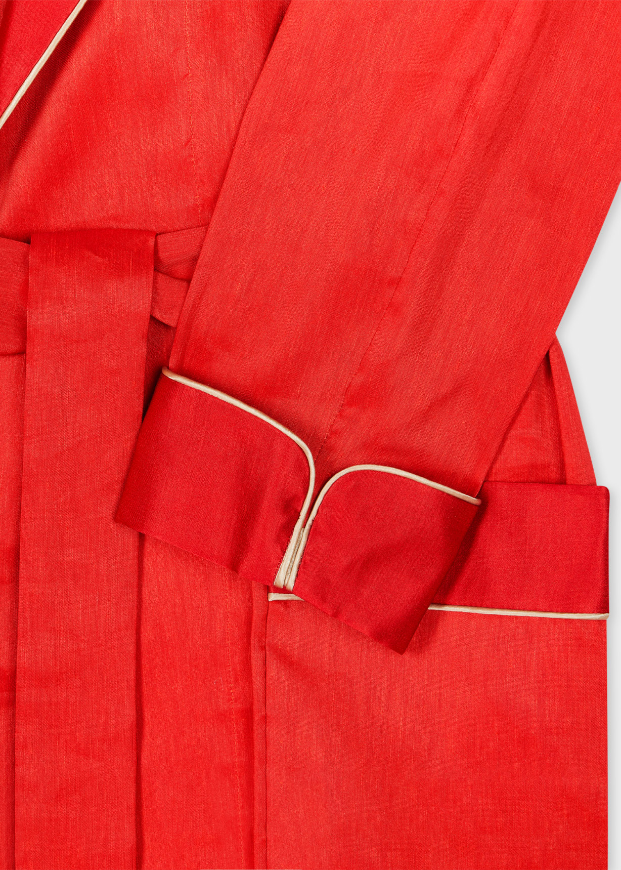 Daniel Hanson For Paul Smith - Red Linen And Silk Dressing Gown