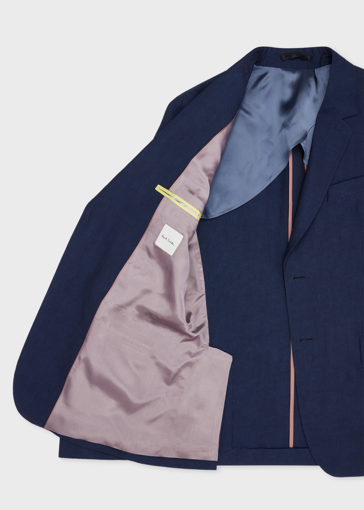 Men's Indigo Linen Buggy-Lined Blazer