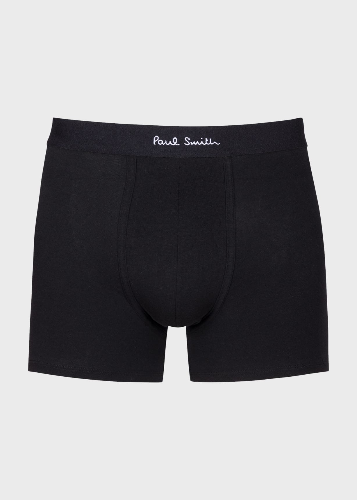 Black Long Plain Boxer Briefs Three Pack
