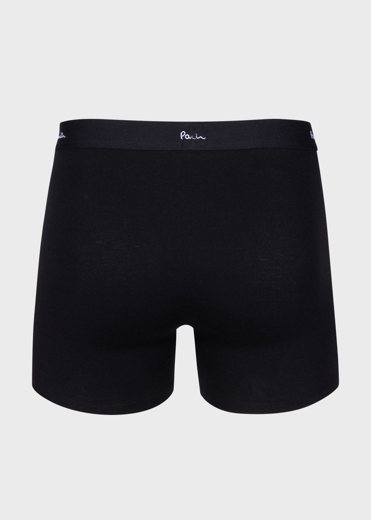 Black Long Plain Boxer Briefs Three Pack