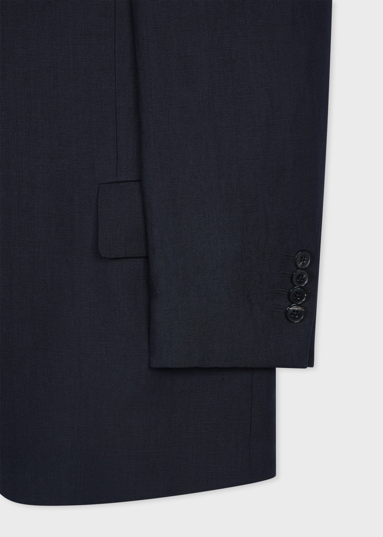 Men's Navy Linen Buggy-Lined Blazer