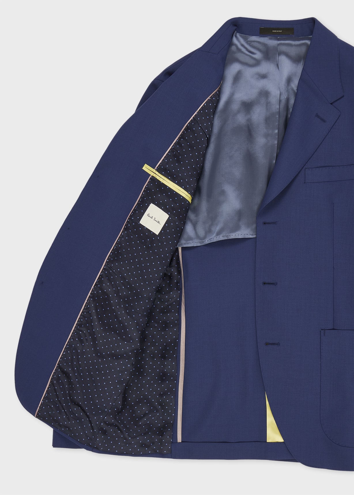 Men's Indigo Fresco Wool Three-Button Blazer