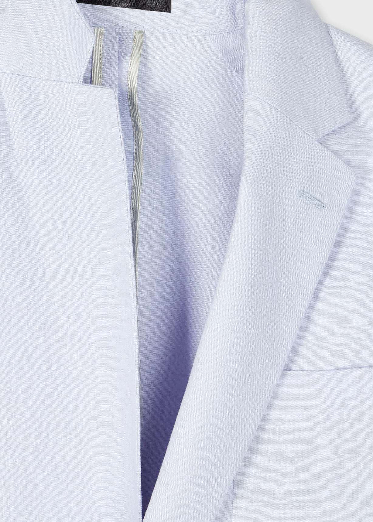 Men's Pale Blue Linen Unlined Blazer