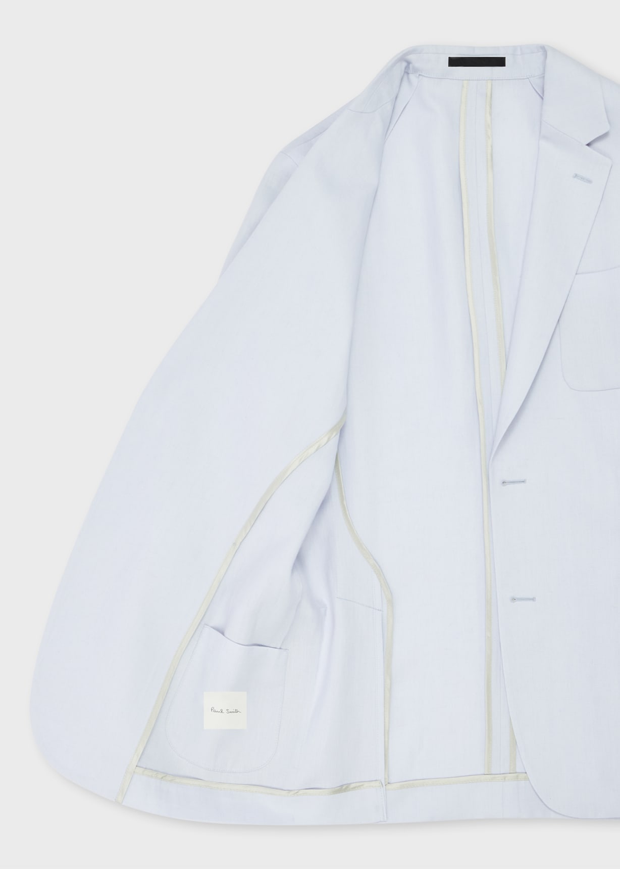 Men's Pale Blue Linen Unlined Blazer