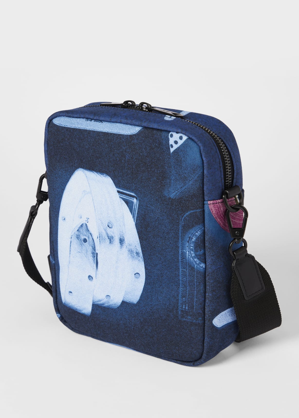 Men's Indigo Blue 'X-Ray Print' Flight Bag