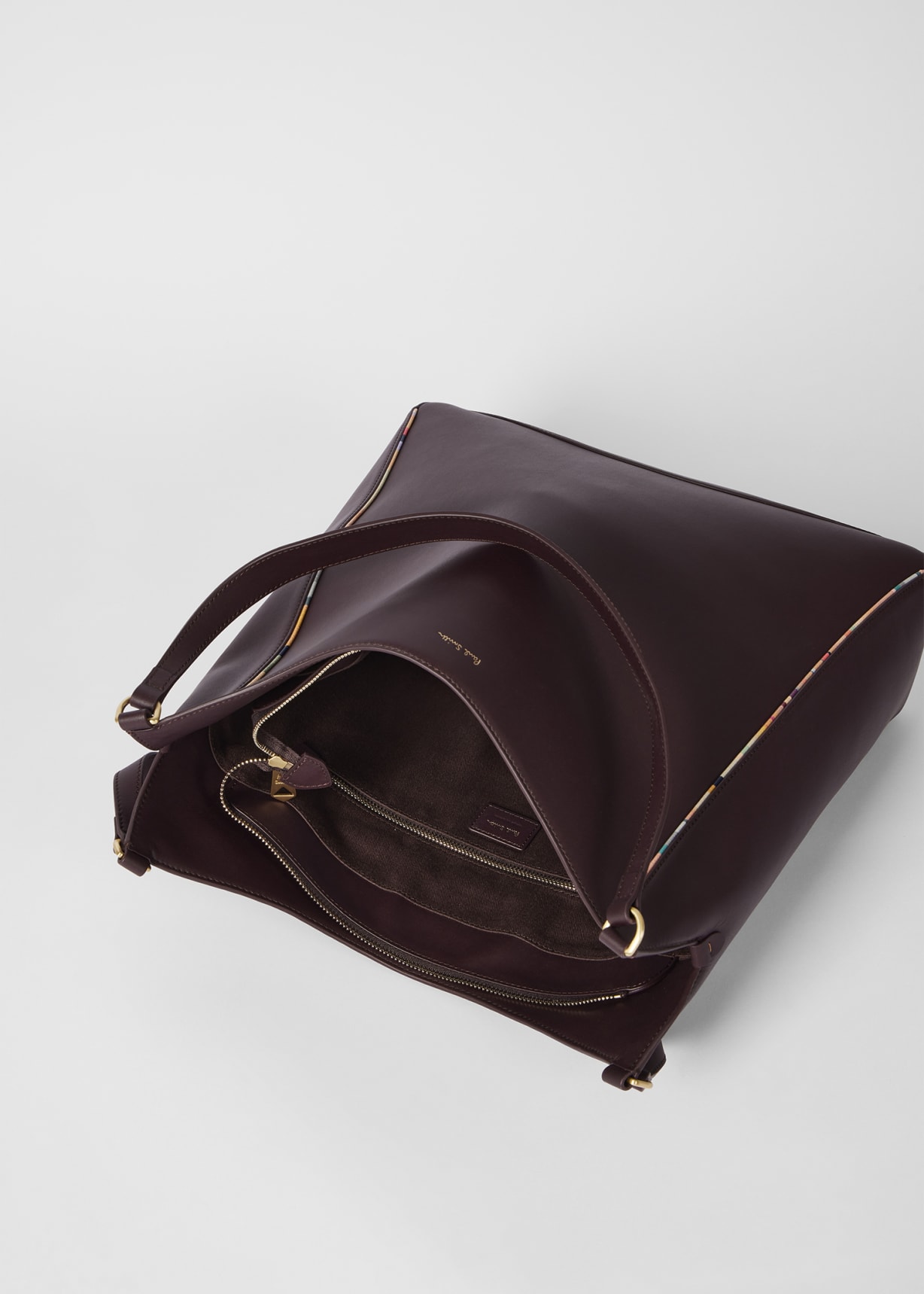 Women's Burgundy Inverted 'Dusky Swirl' Shopper Bag