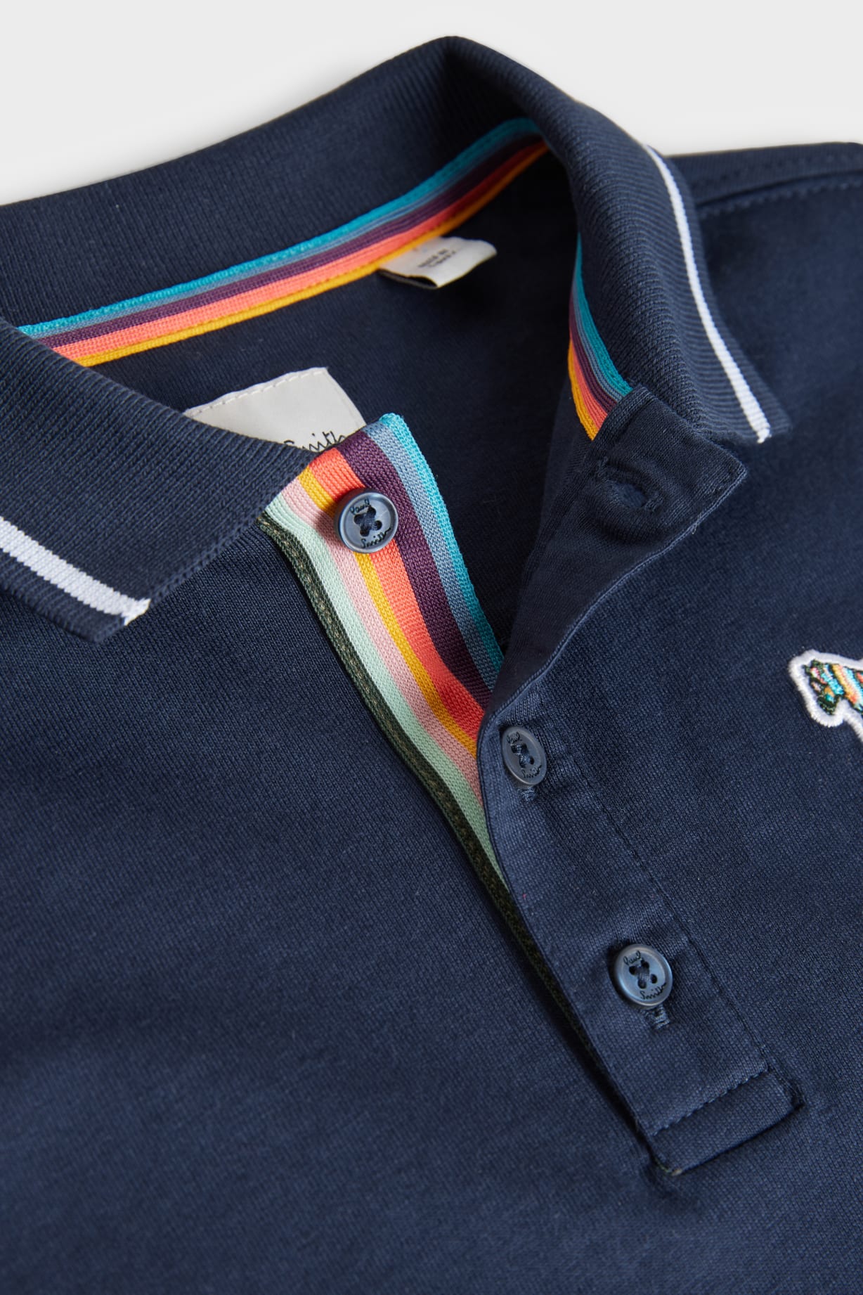 3-12 Years Navy Zebra Cotton Polo Shirt and Shorts Set