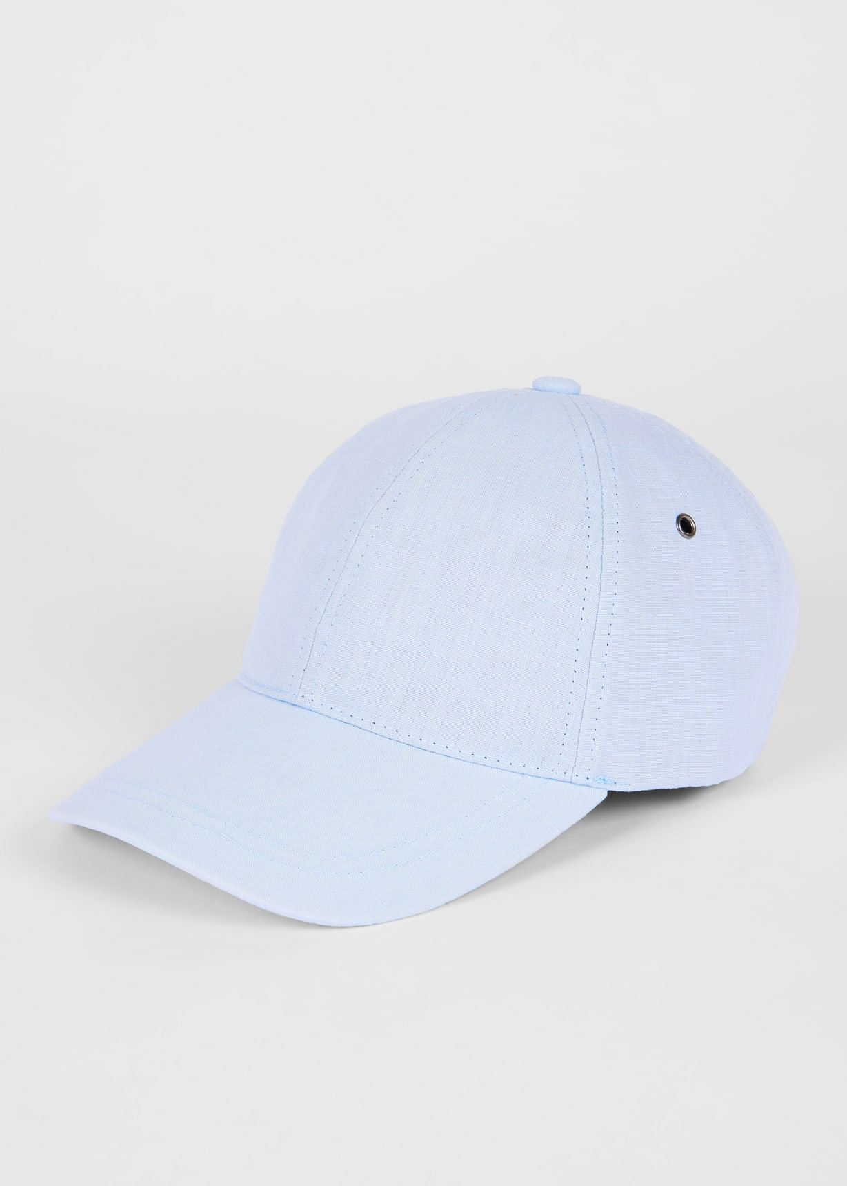 Men's Light Blue Linen Cap