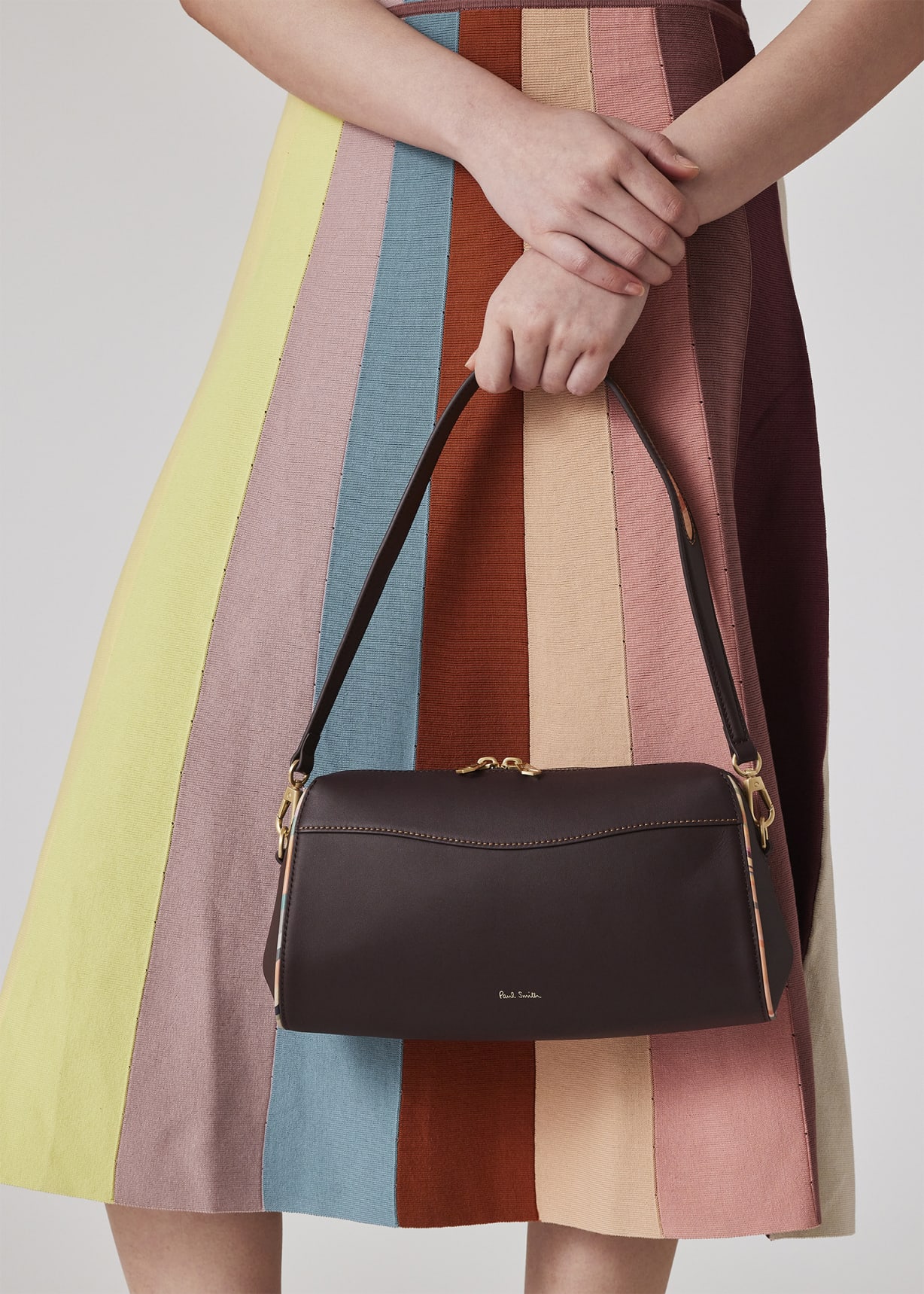 Women's Burgundy Inverted 'Dusky Swirl' Shoulder Bag