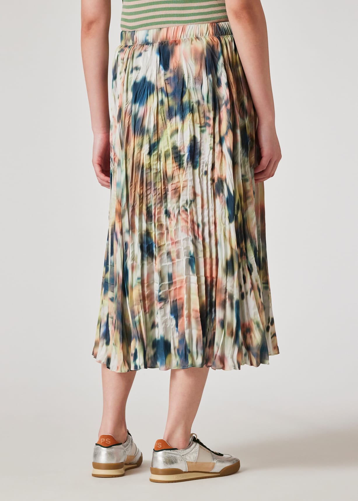 Women's 'Lens Blur Botanical' Plissé Pleated Skirt