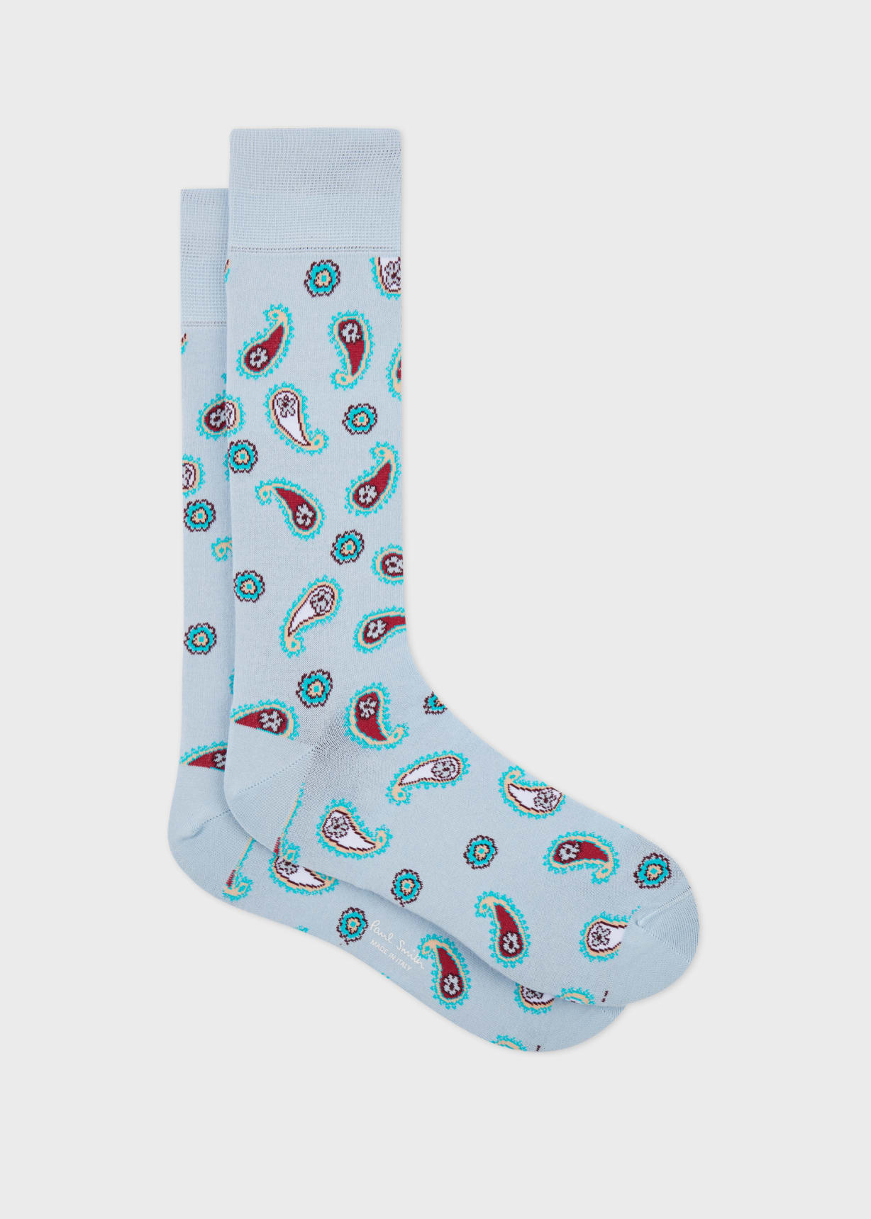 Men's Sky Blue Paisley Socks