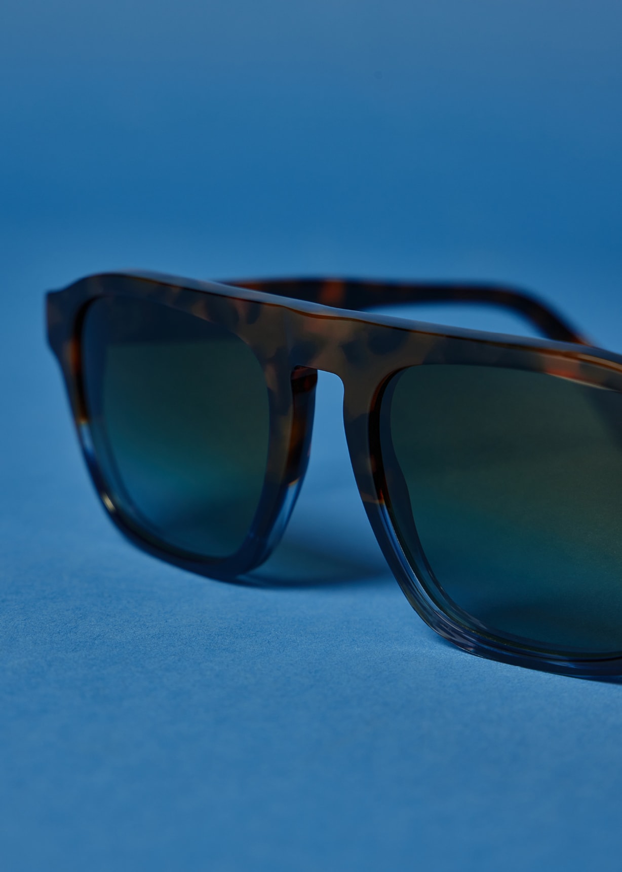 Havana Blue Gradient 'Macleod' Sunglasses