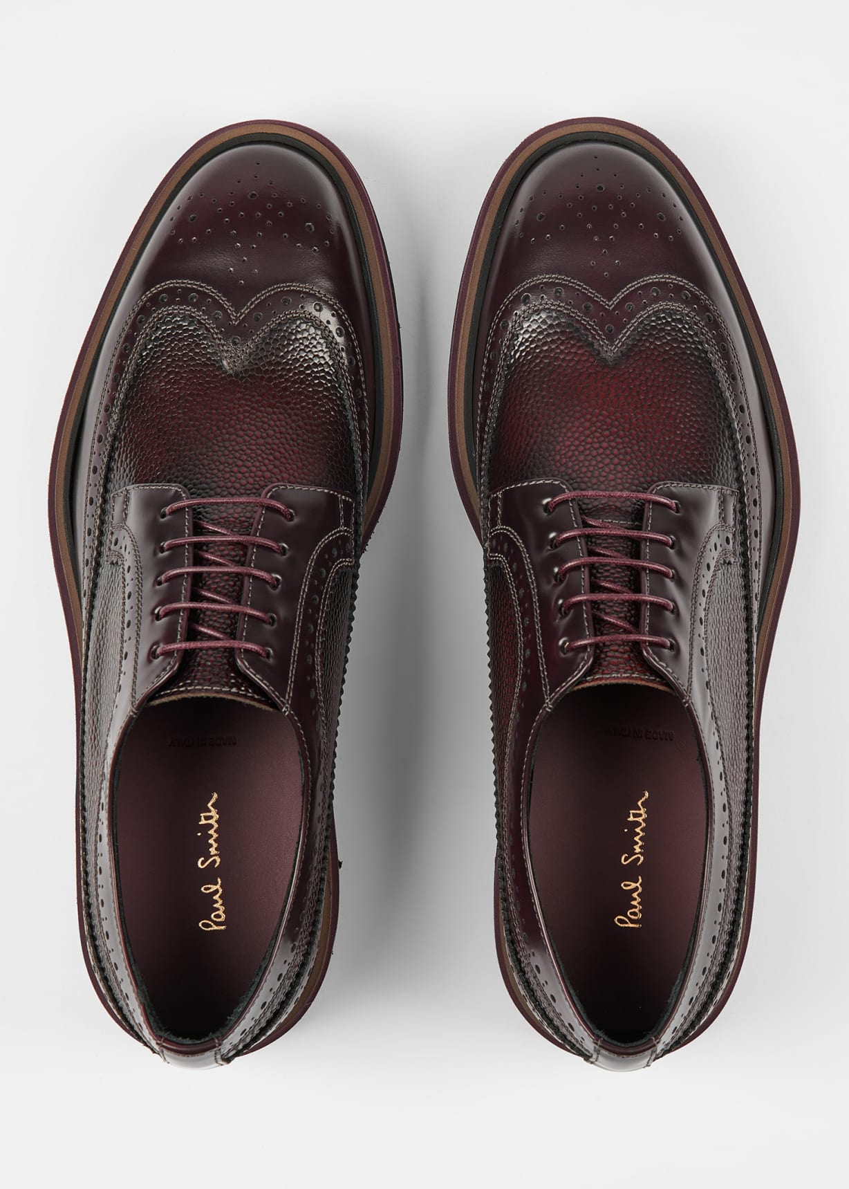 Men's Bordeaux Leather 'Count' Brogues