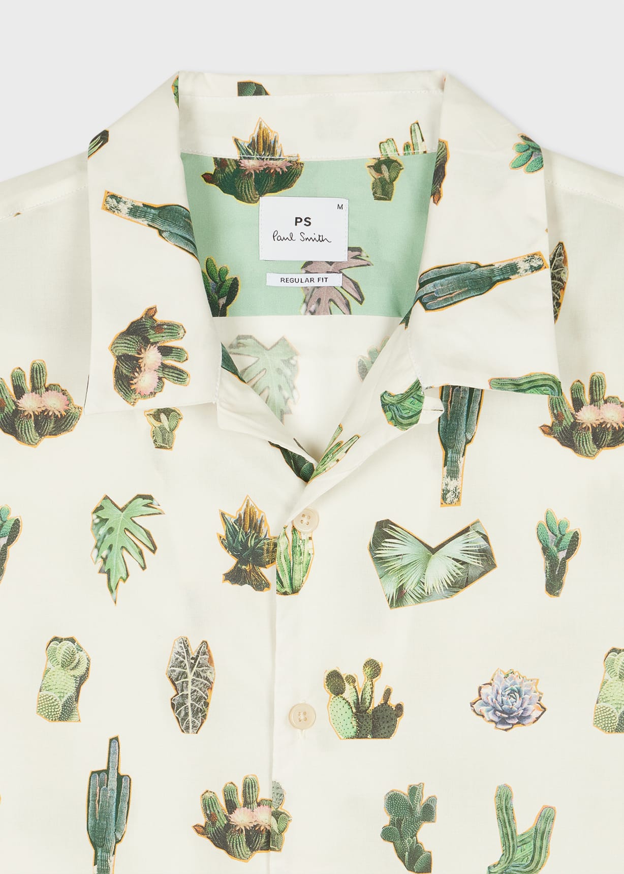 Men's Ecru Short Sleeve Prickly Pear Shirt