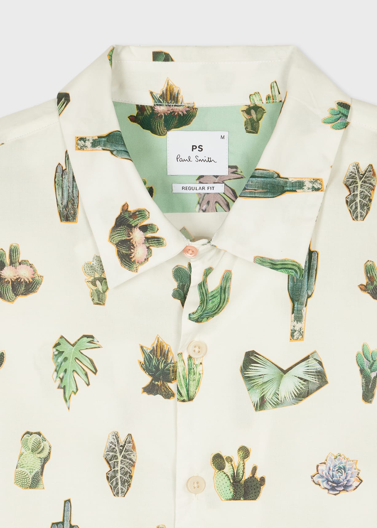Men's Ecru Short Sleeve Prickly Pear Shirt