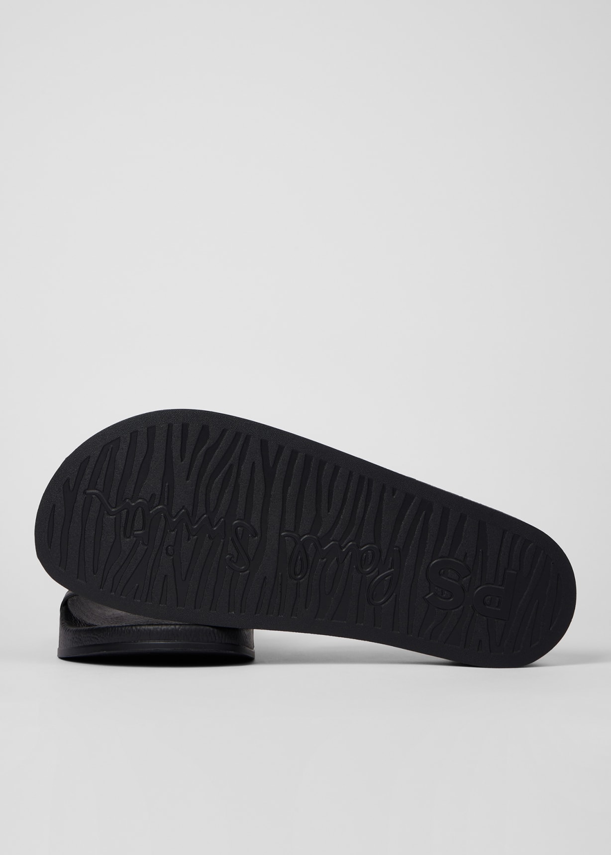 Men's Black Zebra Logo 'Zed' Slides