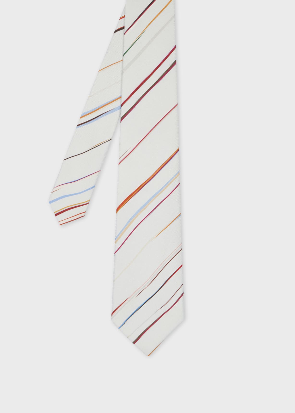 Men's Pale Blue Diagonal Pin 'Signature Stripe' Silk Tie