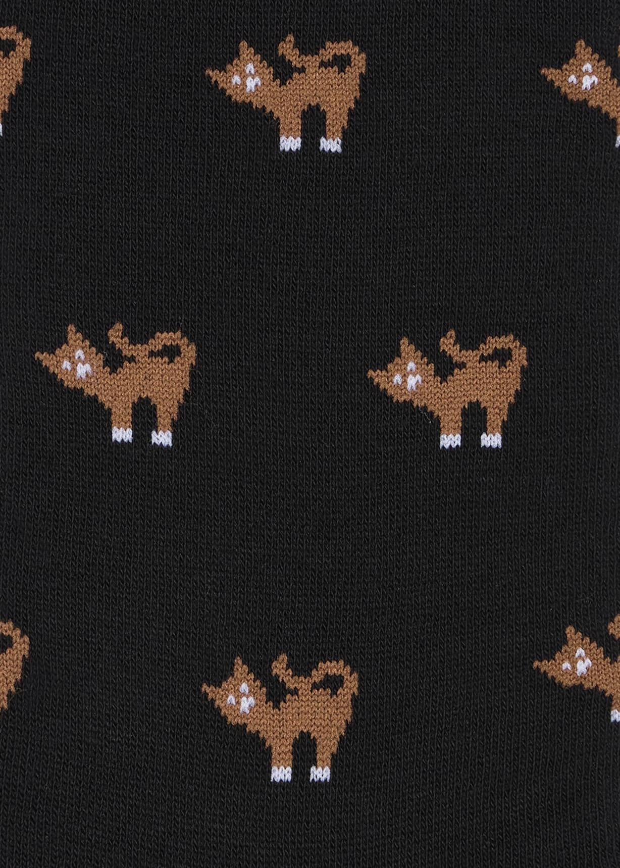 Men's Black 'Cat' Pattern Socks