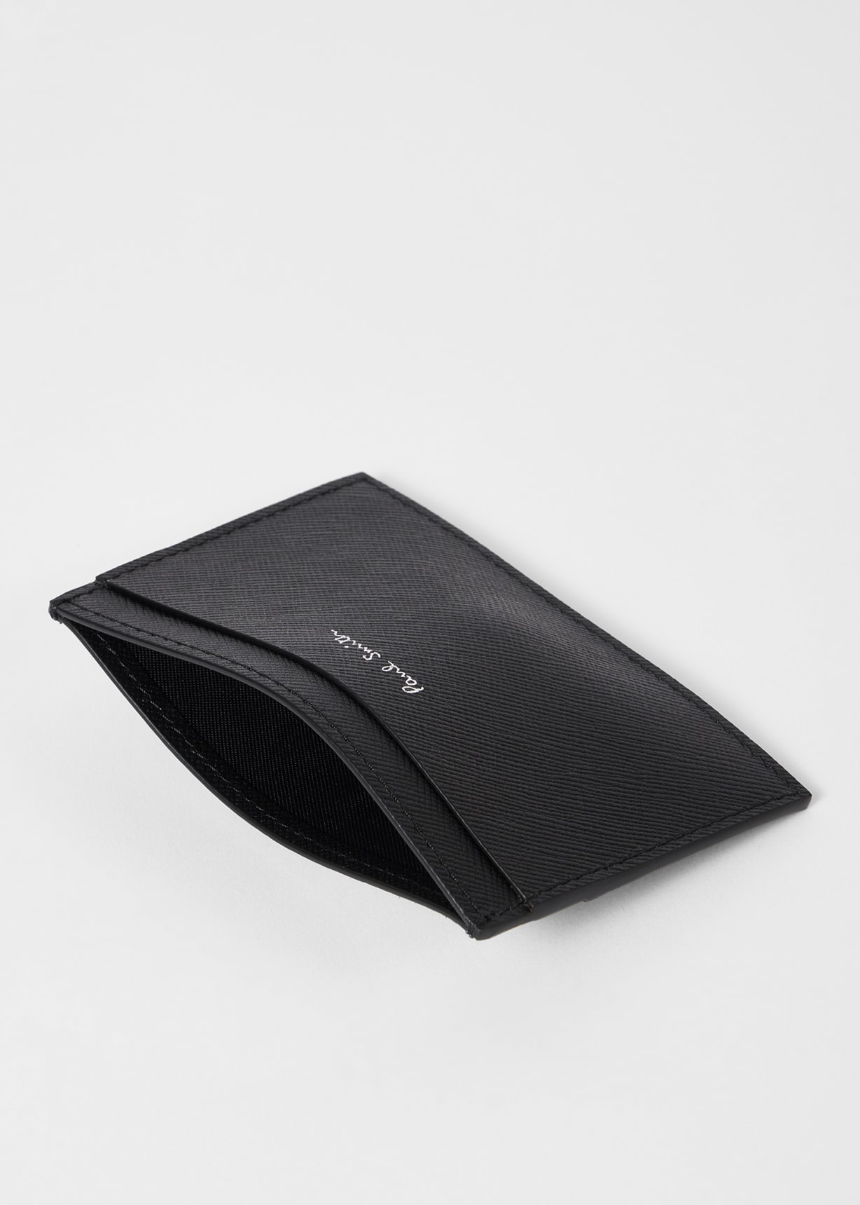 Black Leather 'Pixelated Mini' Card Holder