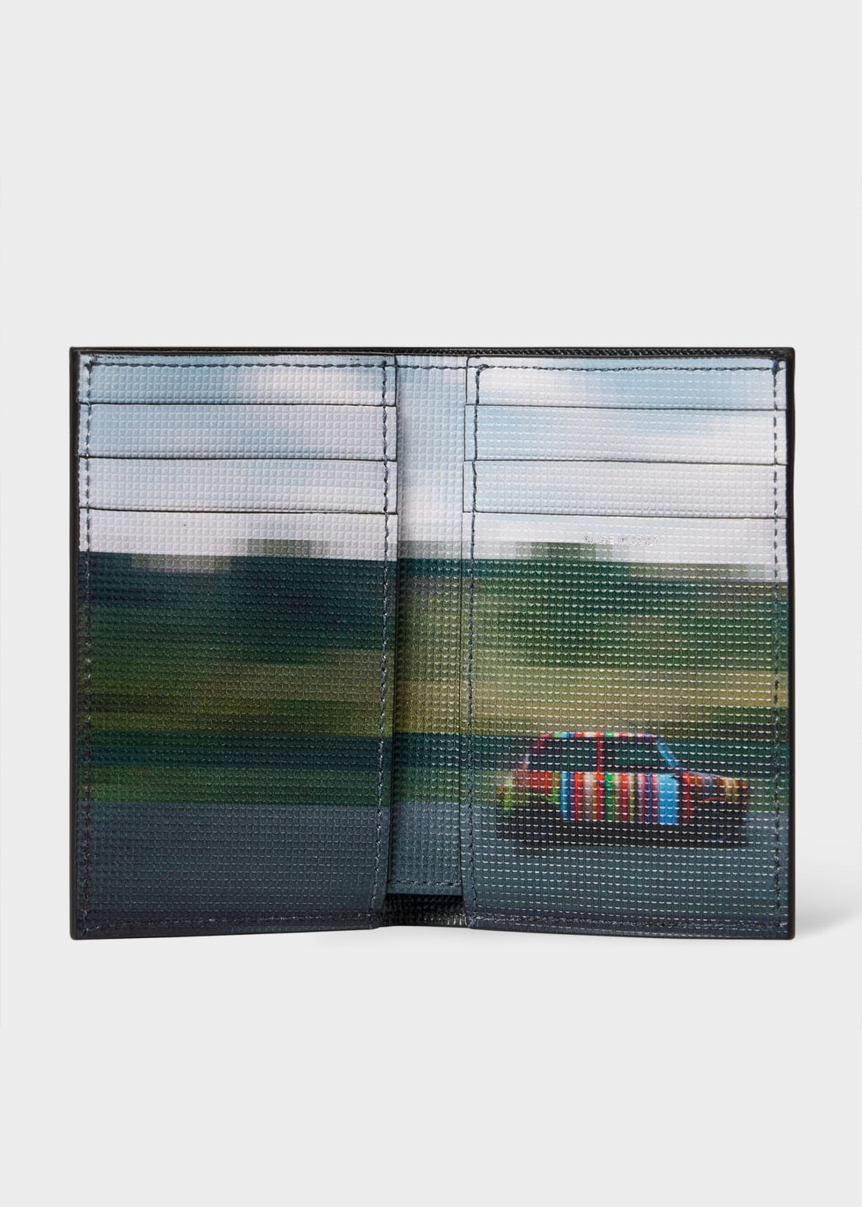 Black Leather 'Pixelated Mini' Credit Card Wallet