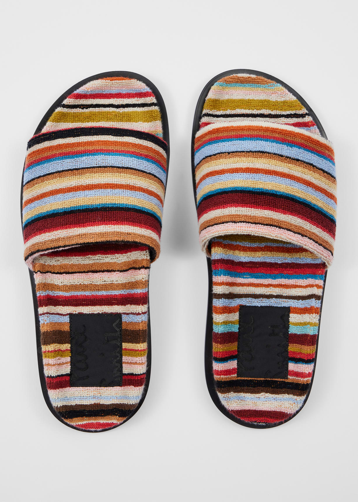 Men's 'Signature Stripe' Towelling 'Dru' Slides