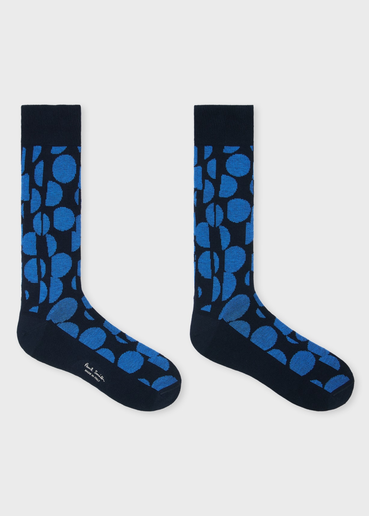 Dark Blue Mix Up Polka Dot Socks