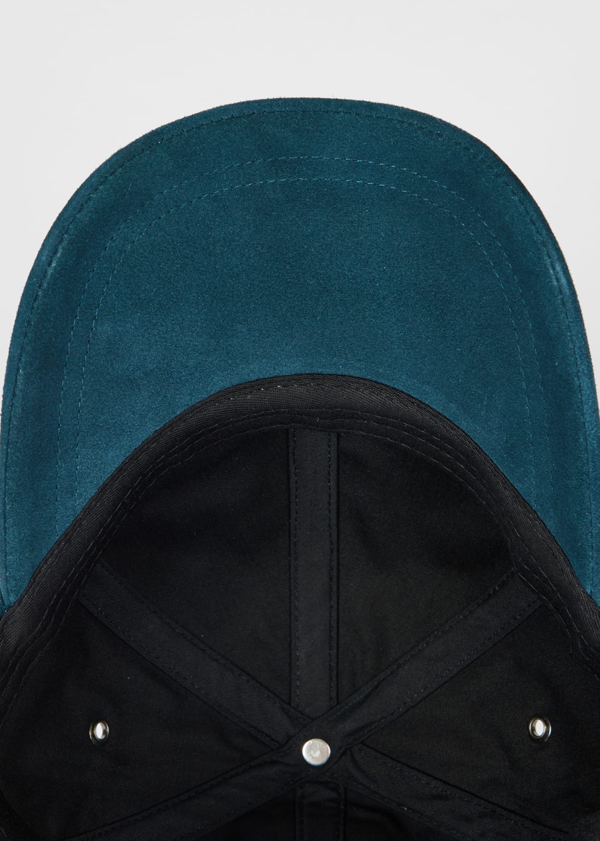 Dark Blue 'Signature Stripe' Trim Suede Baseball Cap