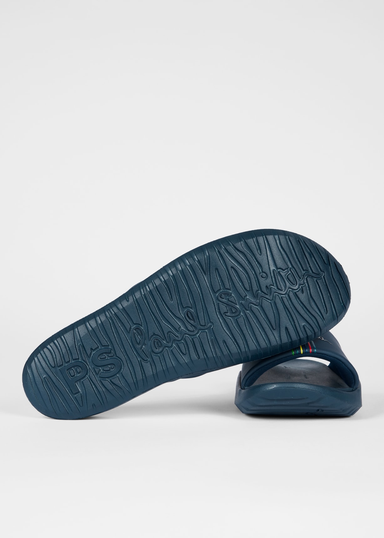 Men's Navy 'Powell' 'Sports Stripe' Slides