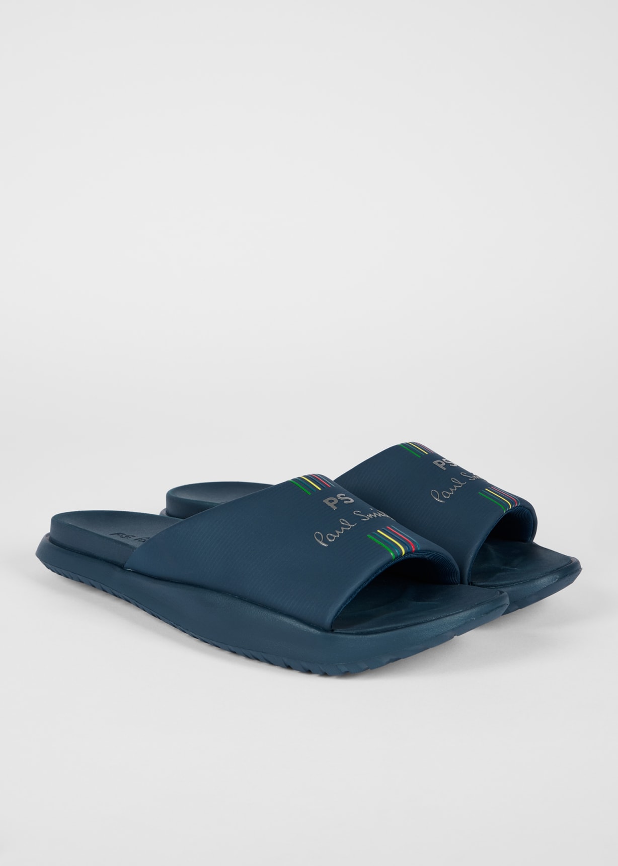 Men's Navy 'Powell' 'Sports Stripe' Slides