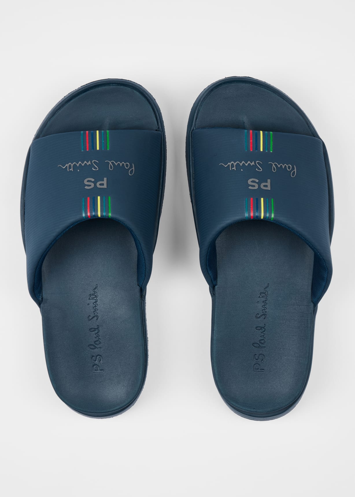 Men's Navy 'Powell' 'Sports Stripe' Slides