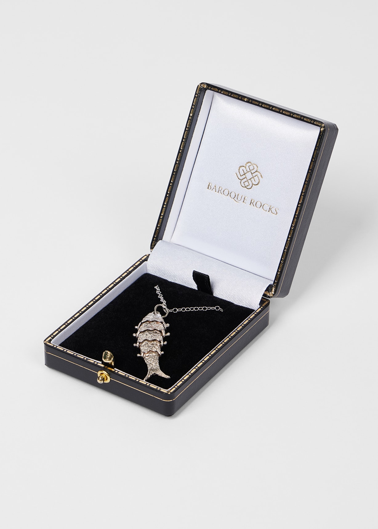 Silver Linings: Articulated Fish Necklace by Baroque Rocks