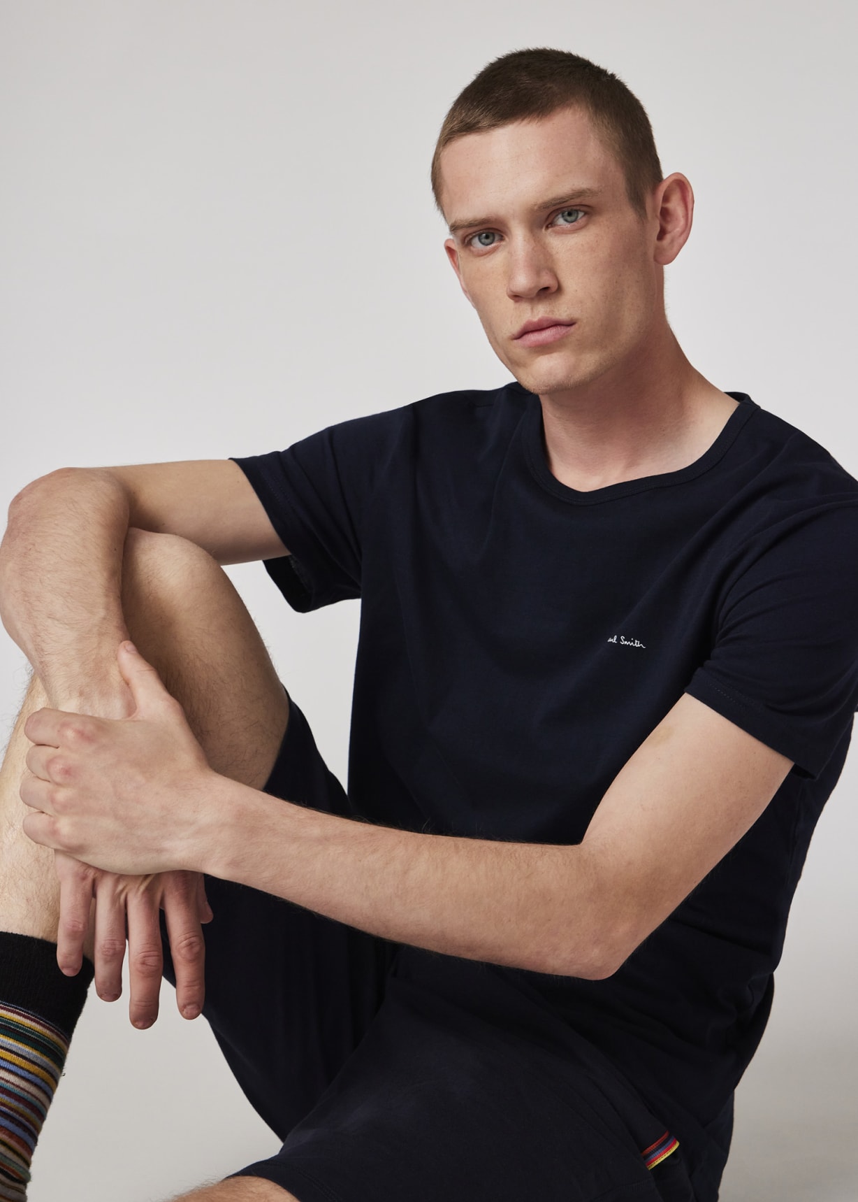 Men's Mixed Colour Cotton Logo Lounge T-Shirts Three Pack