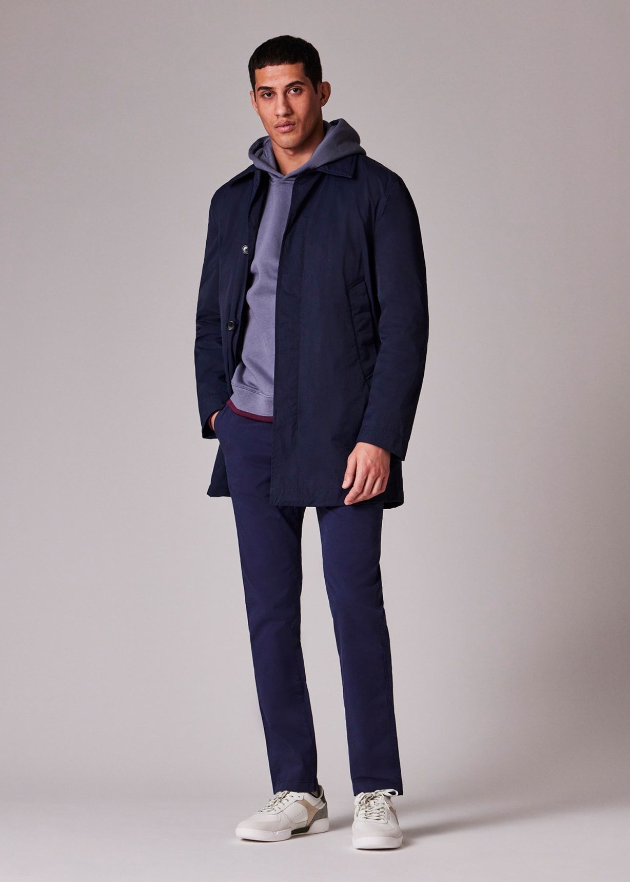 Men's Navy Lightweight Nylon Mac