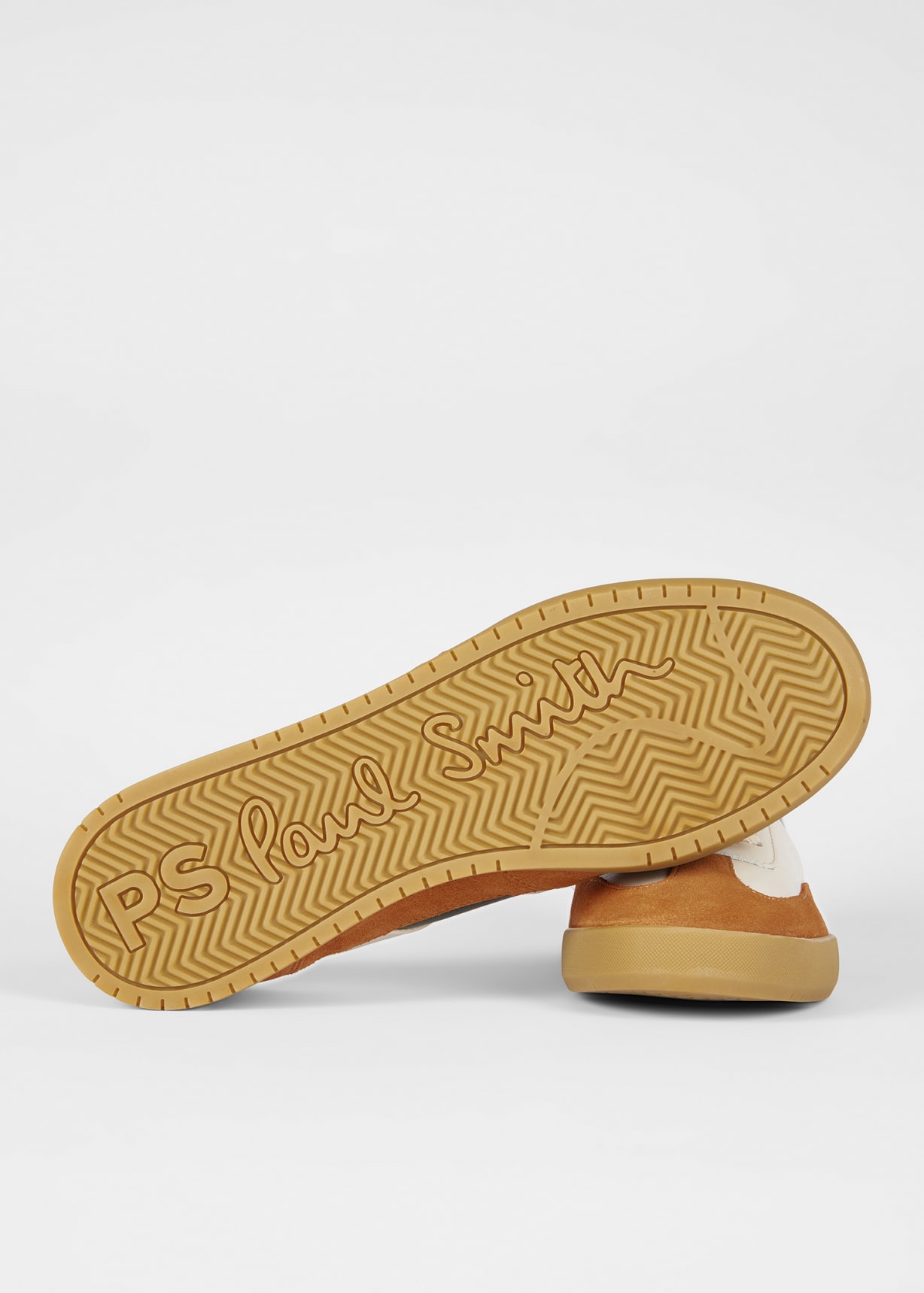 Men's Ecru 'Dover' Leather Panel Trainers