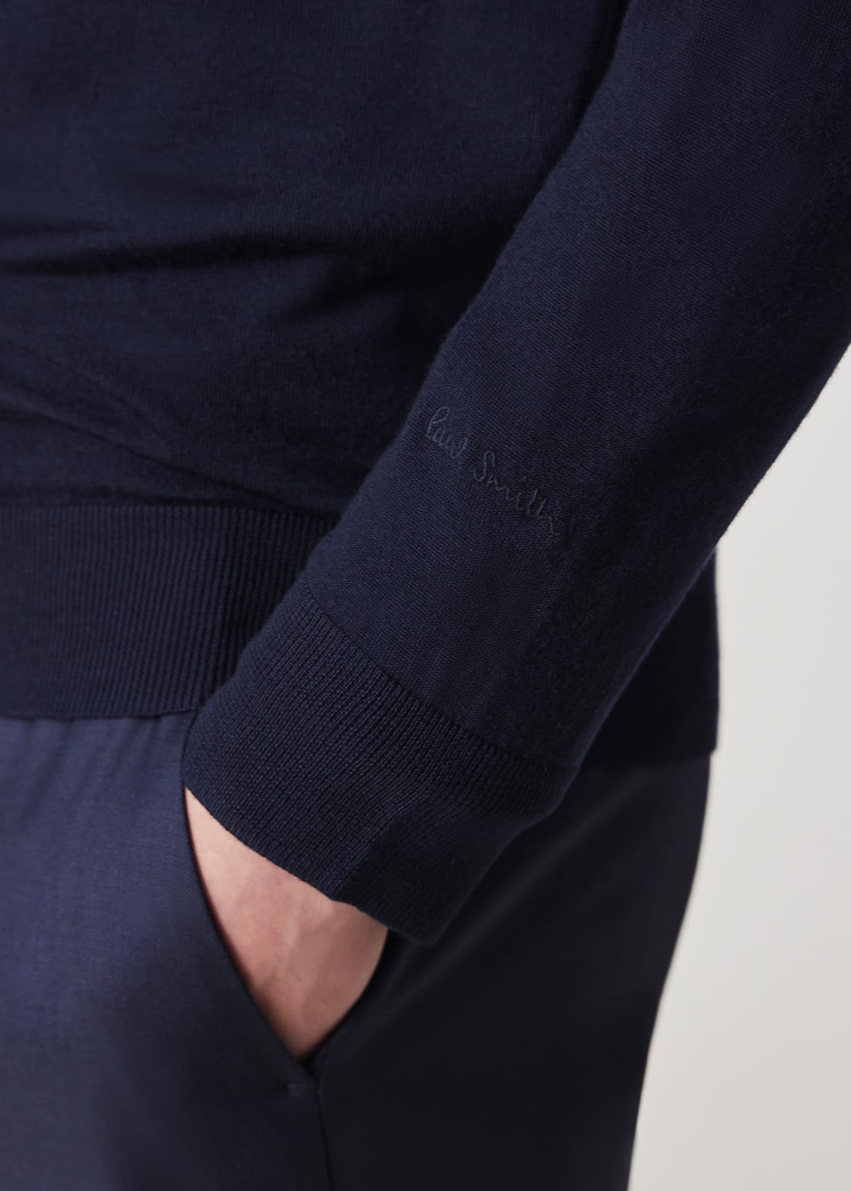 Navy Blue Merino Wool Sweater