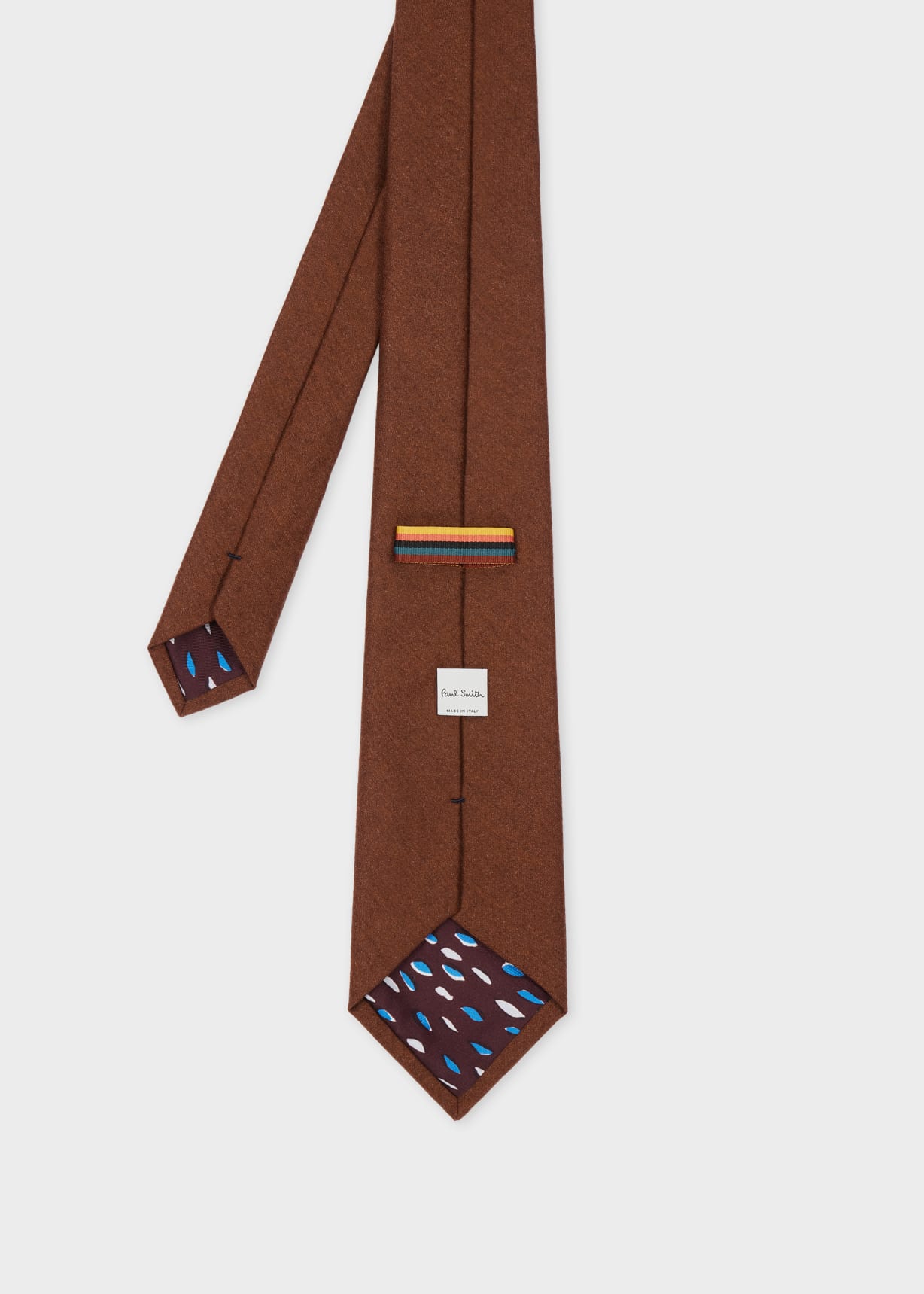 Brown Cashmere-Blend Tie Paul Smith