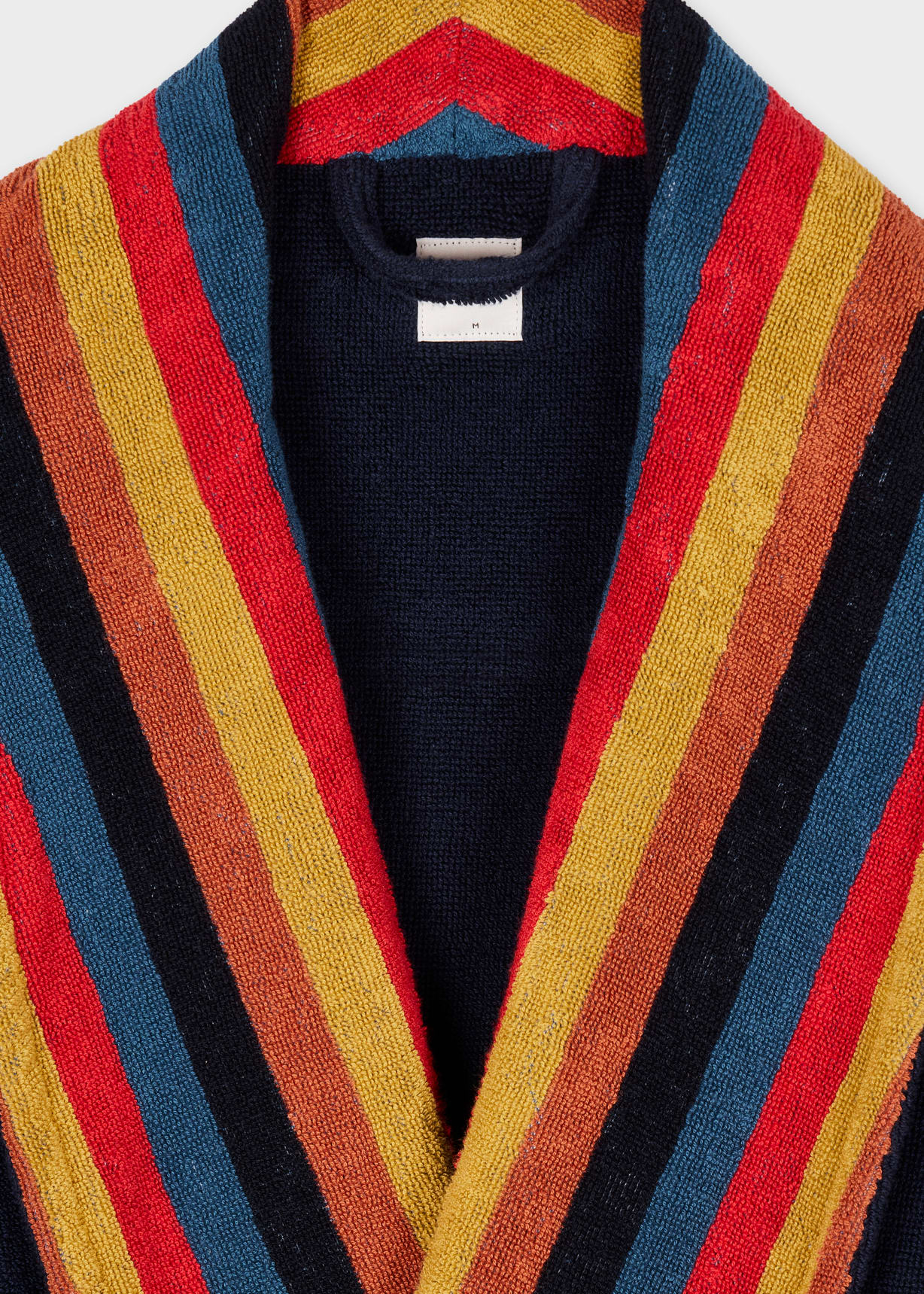 Men's Navy Cotton 'Artist Stripe' Dressing Gown