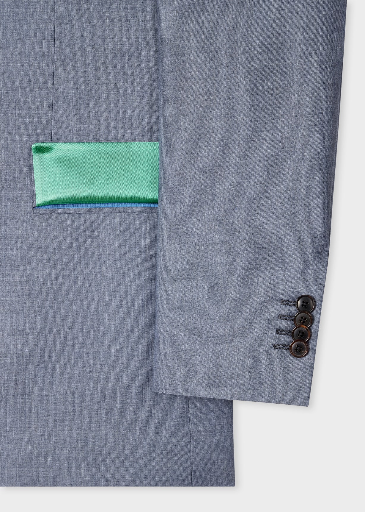 Men's Tailored-Fit Blue Marl Tropical Wool Suit