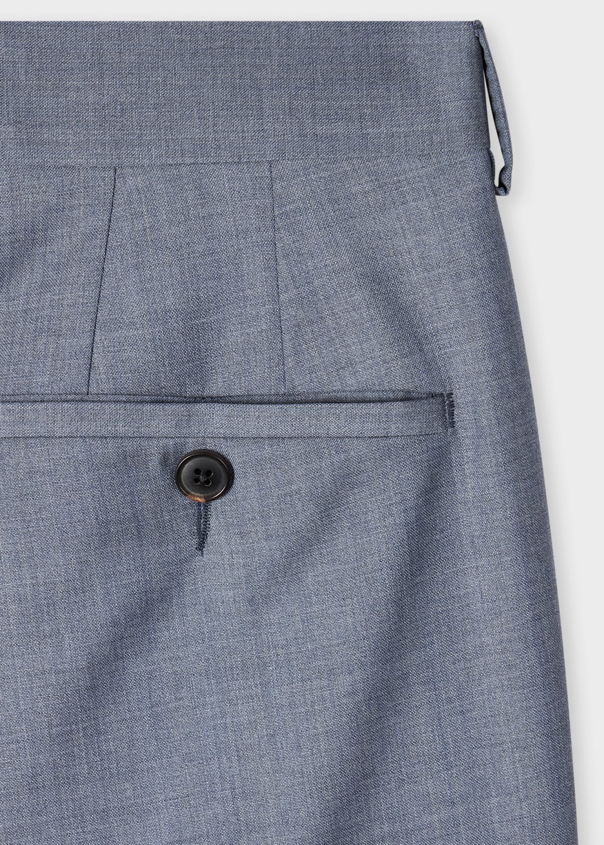 Men's Tailored-Fit Blue Marl Tropical Wool Suit