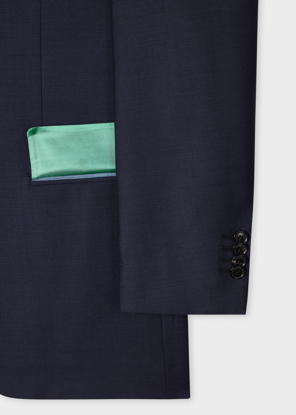 Men's Tailored-Fit Navy Tropical Wool Suit