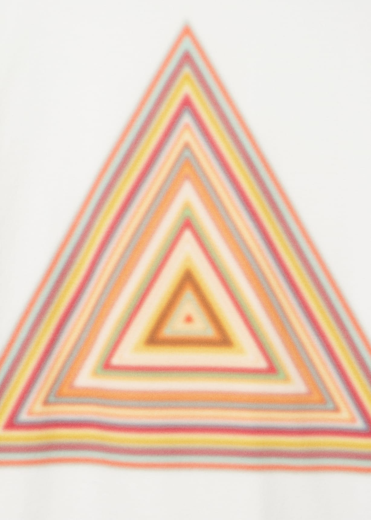 White 'Signature Stripe Triangle' Print T-Shirt