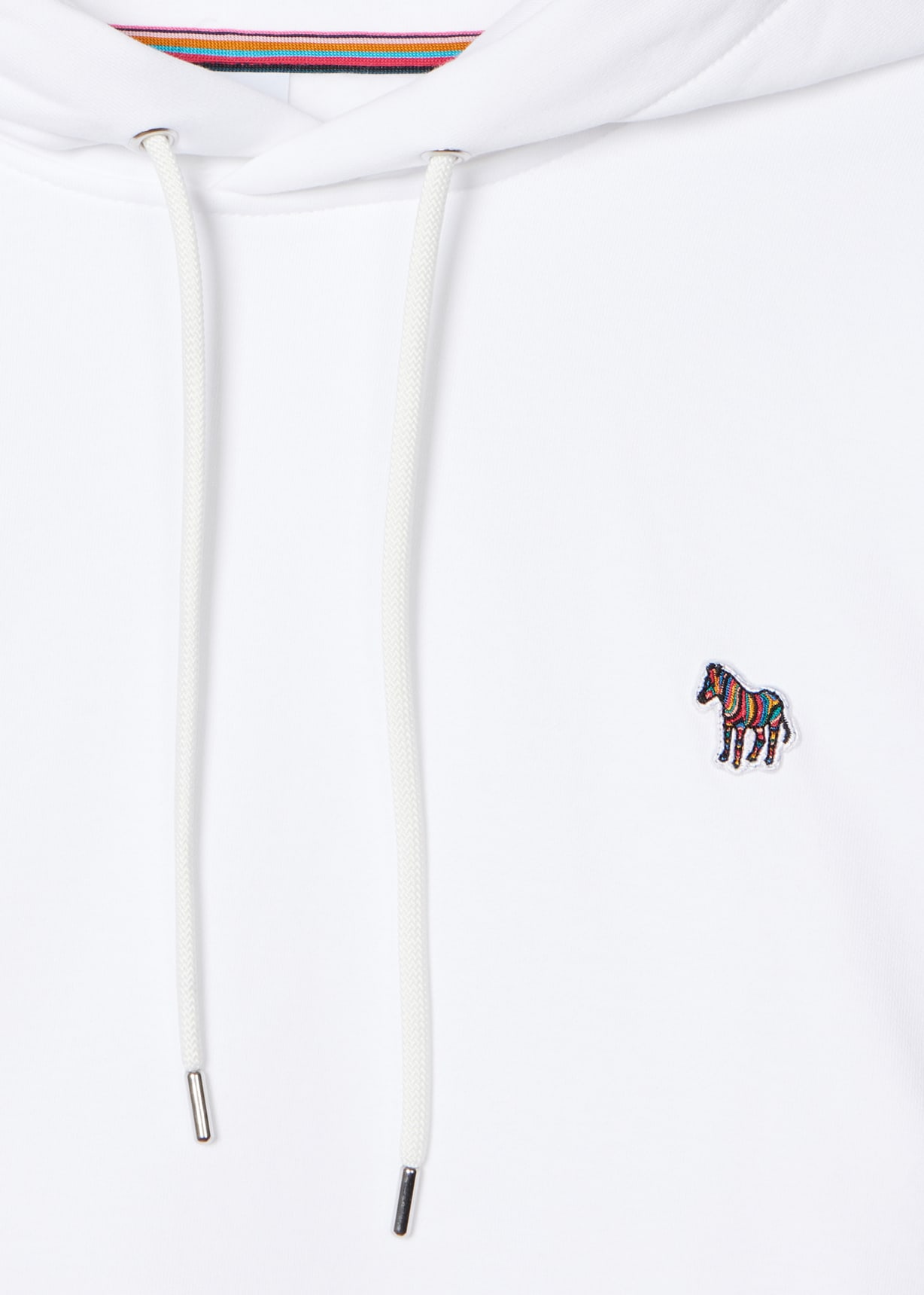 Sweat à Capuche Femme Blanc Logo Zebra en Coton