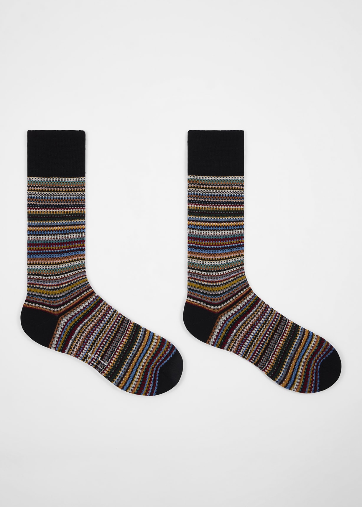 Signature Stripe Cotton-Blend Pique Socks