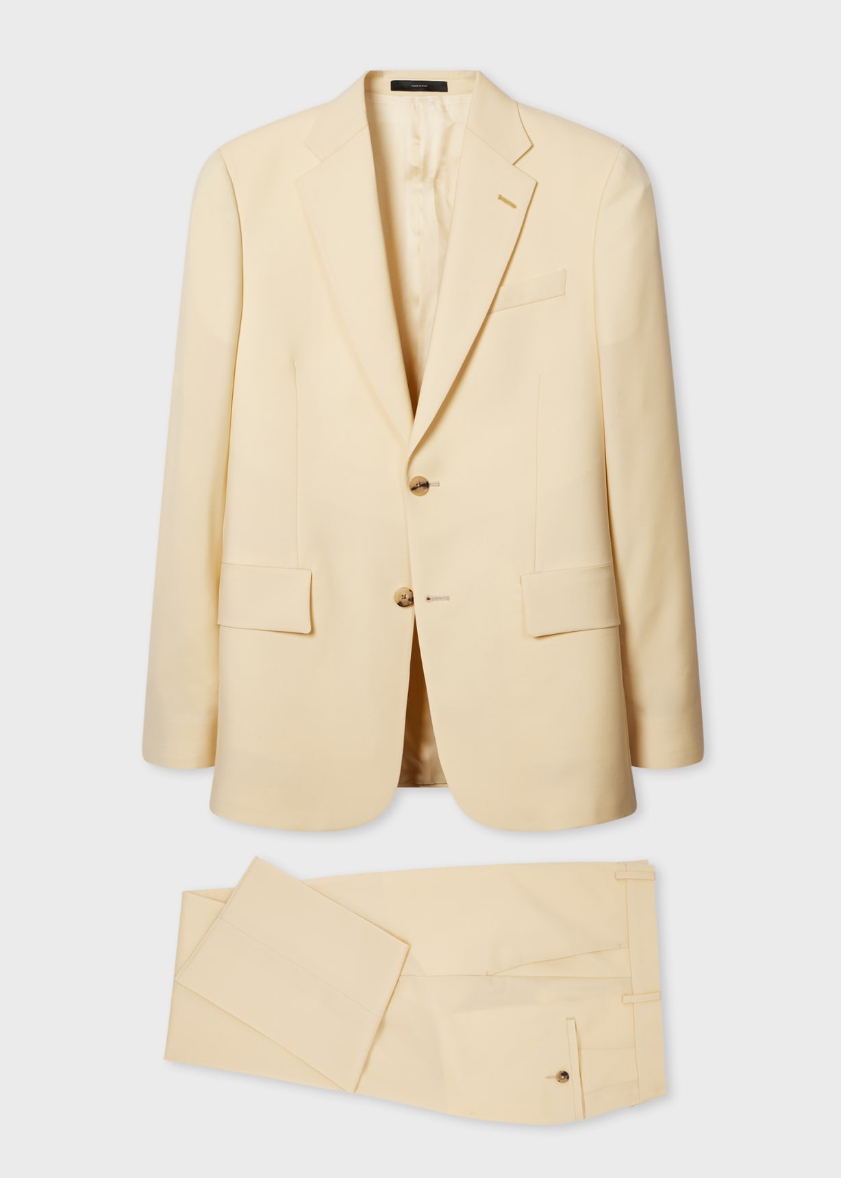 Men's Butter Yellow Wool-Mohair Suit