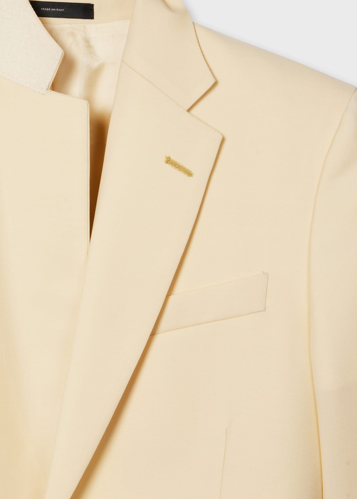 Men's Butter Yellow Wool-Mohair Suit