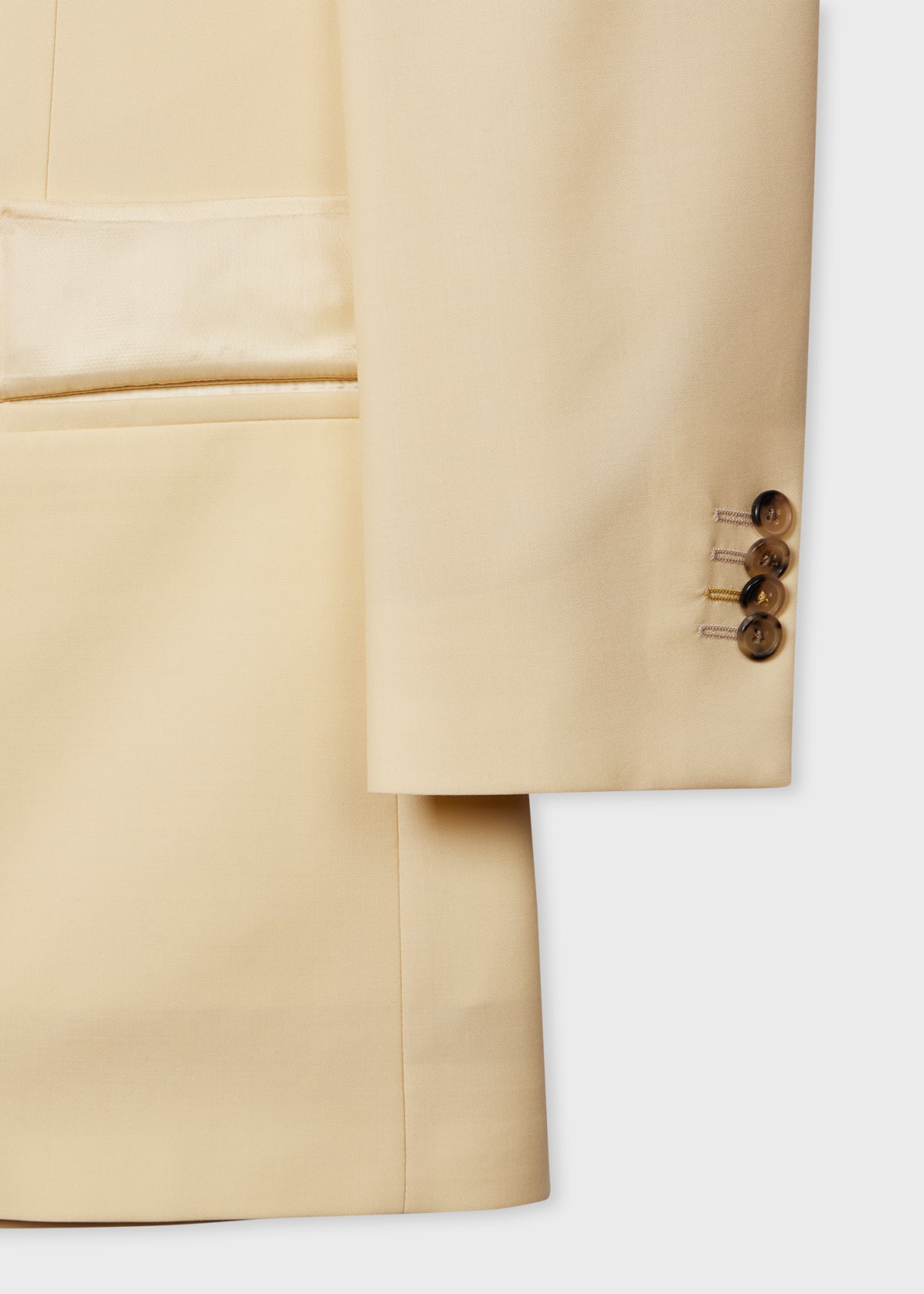 Men's Butter Yellow Wool-Mohair Suit