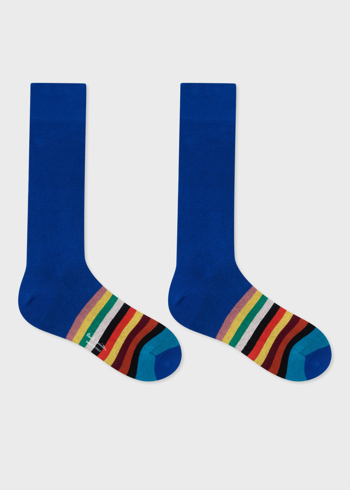 Men's Cobalt Blue Stripe Tipping Socks