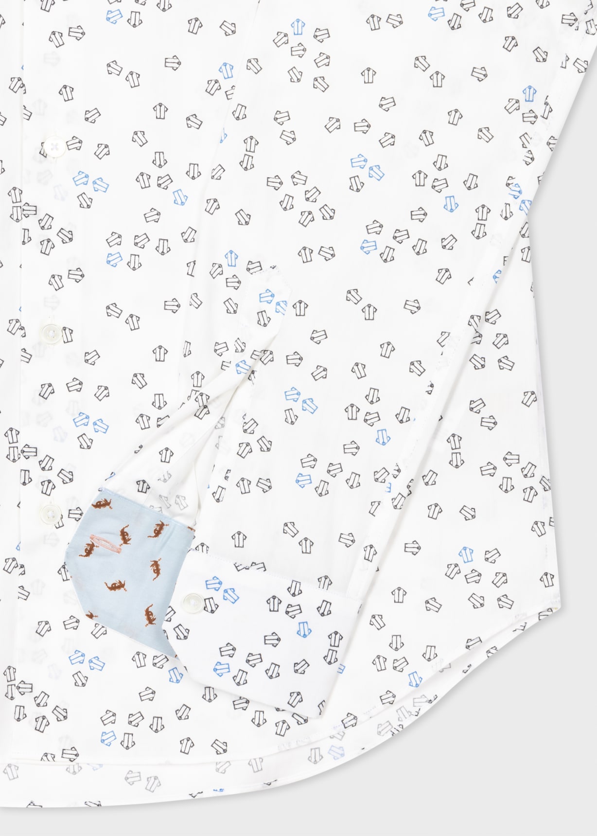 White Slim-Fit 'Shirt' Print Shirt