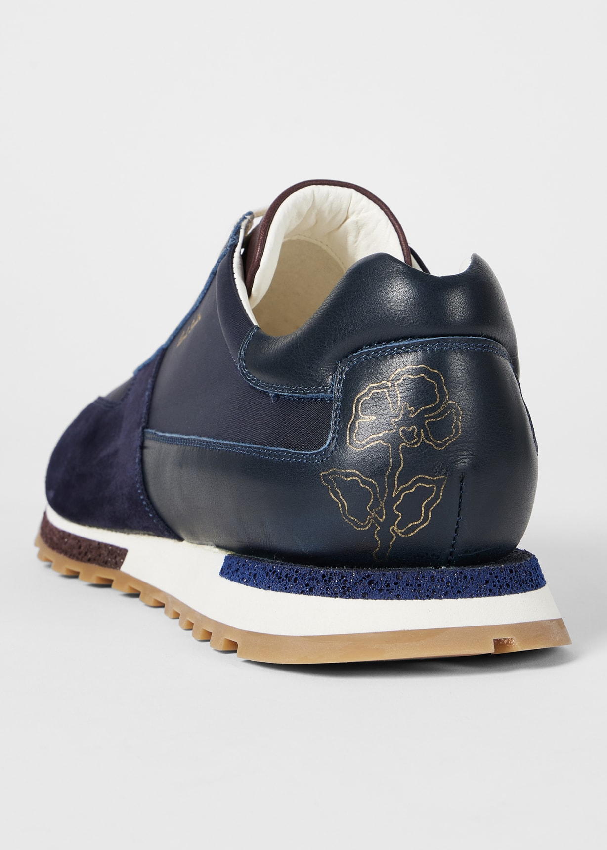 Men's Blue 'Velo' Mixed Retro Trainers