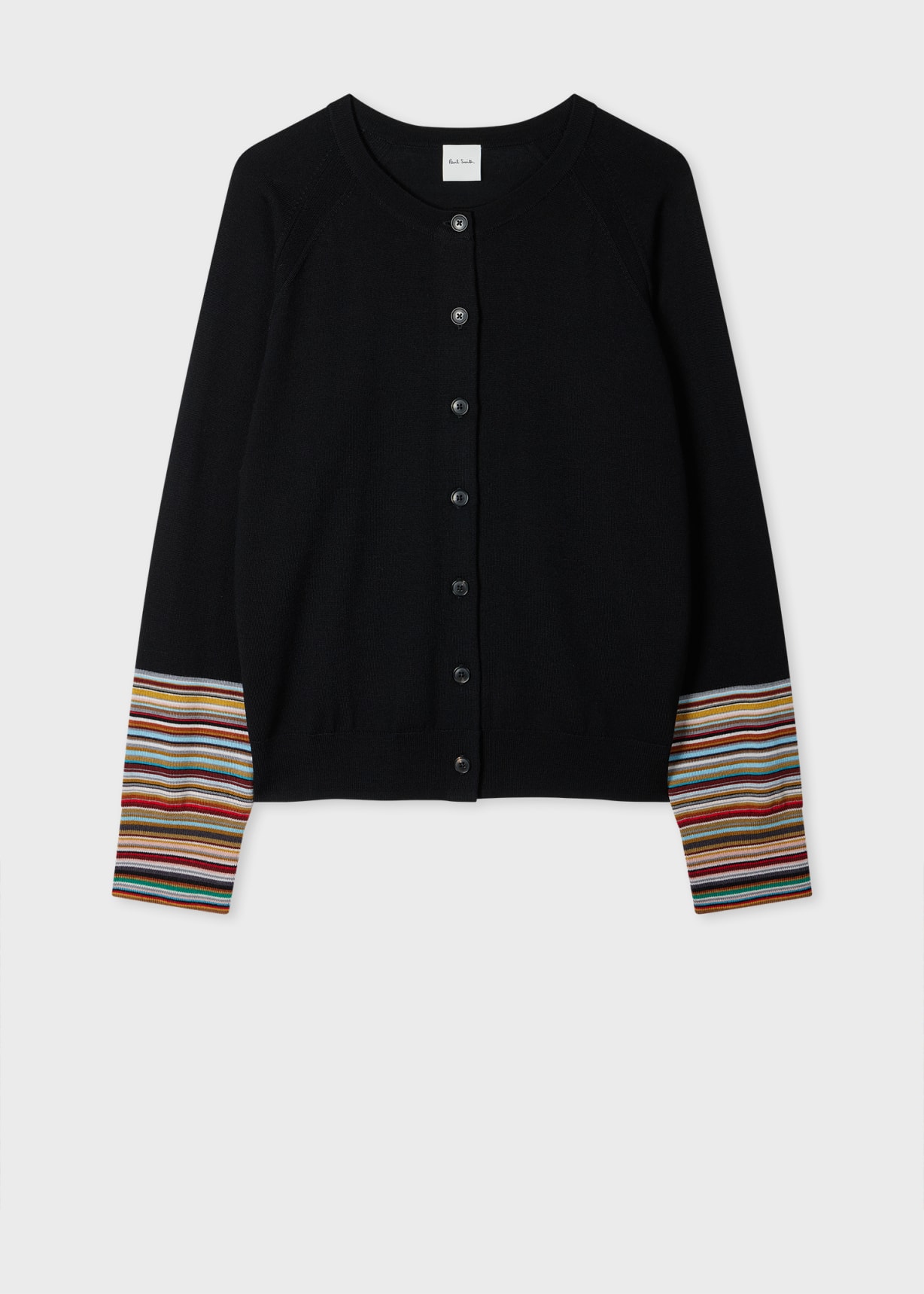 Cardigan Femme Noir 'Signature Stripe'